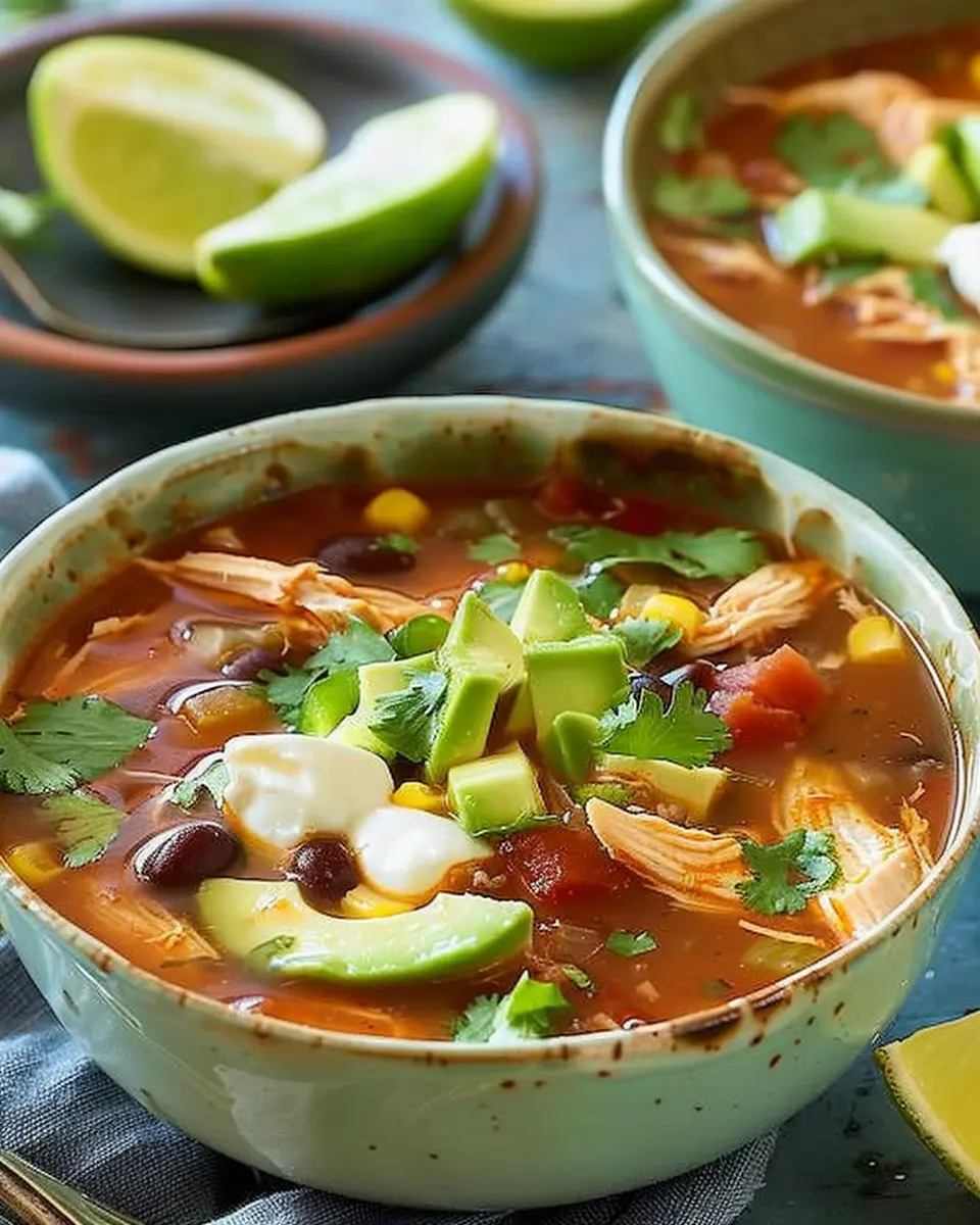 slow cooker chicken tortilla soup