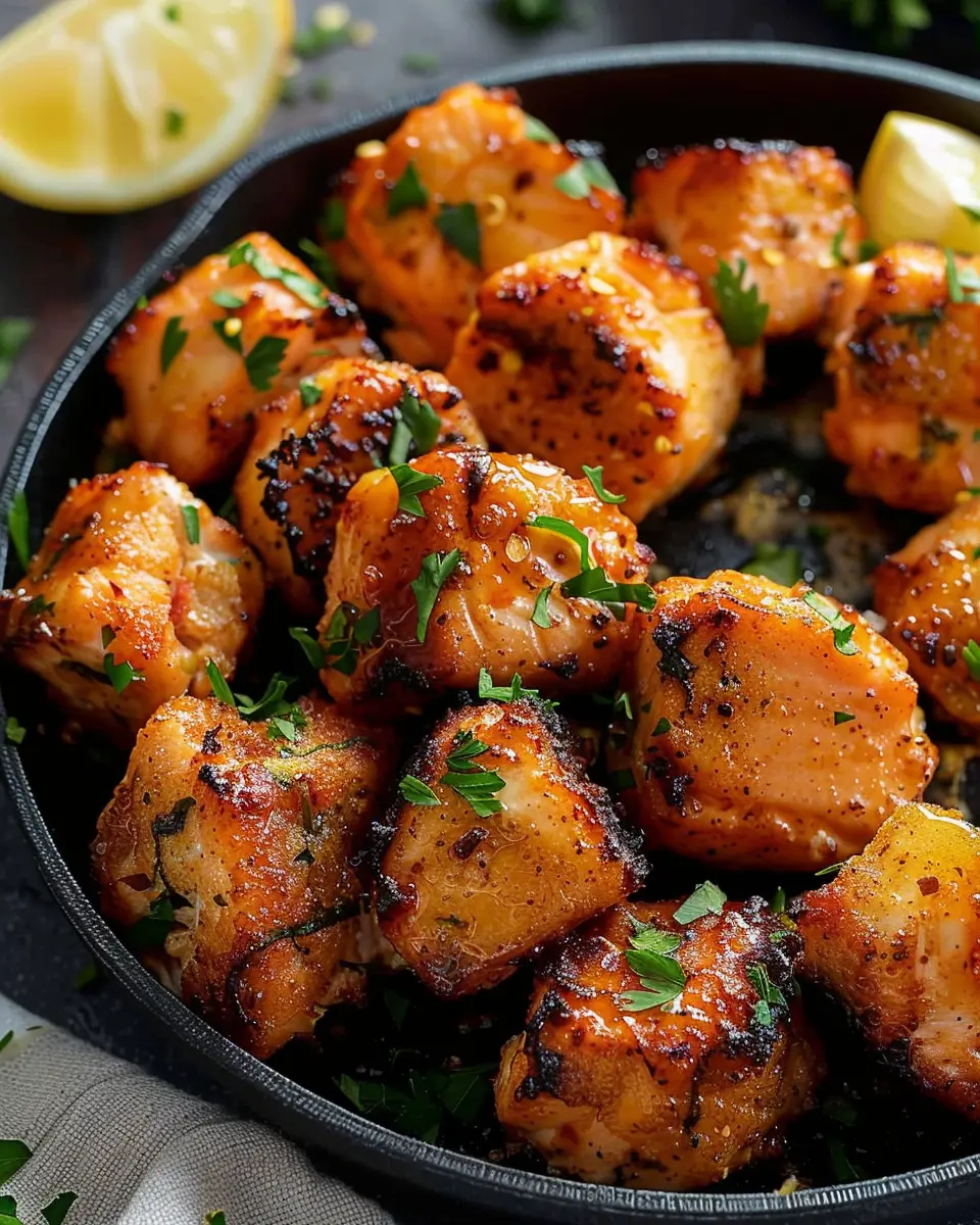 Air Fryer Bang Bang Salmon Bites