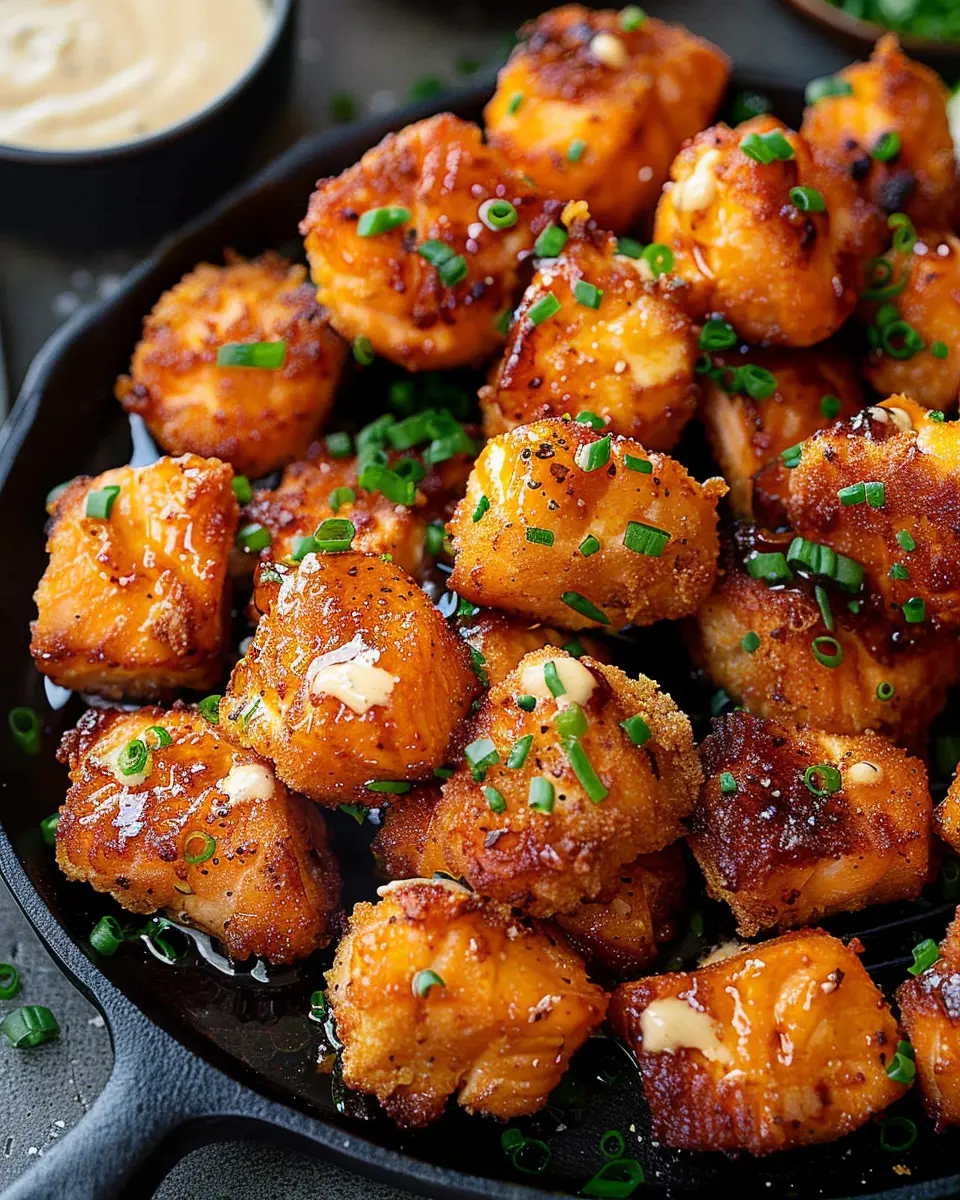 air fryer bang bang salmon bites