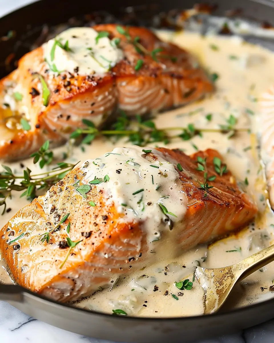 baked boursin salmon