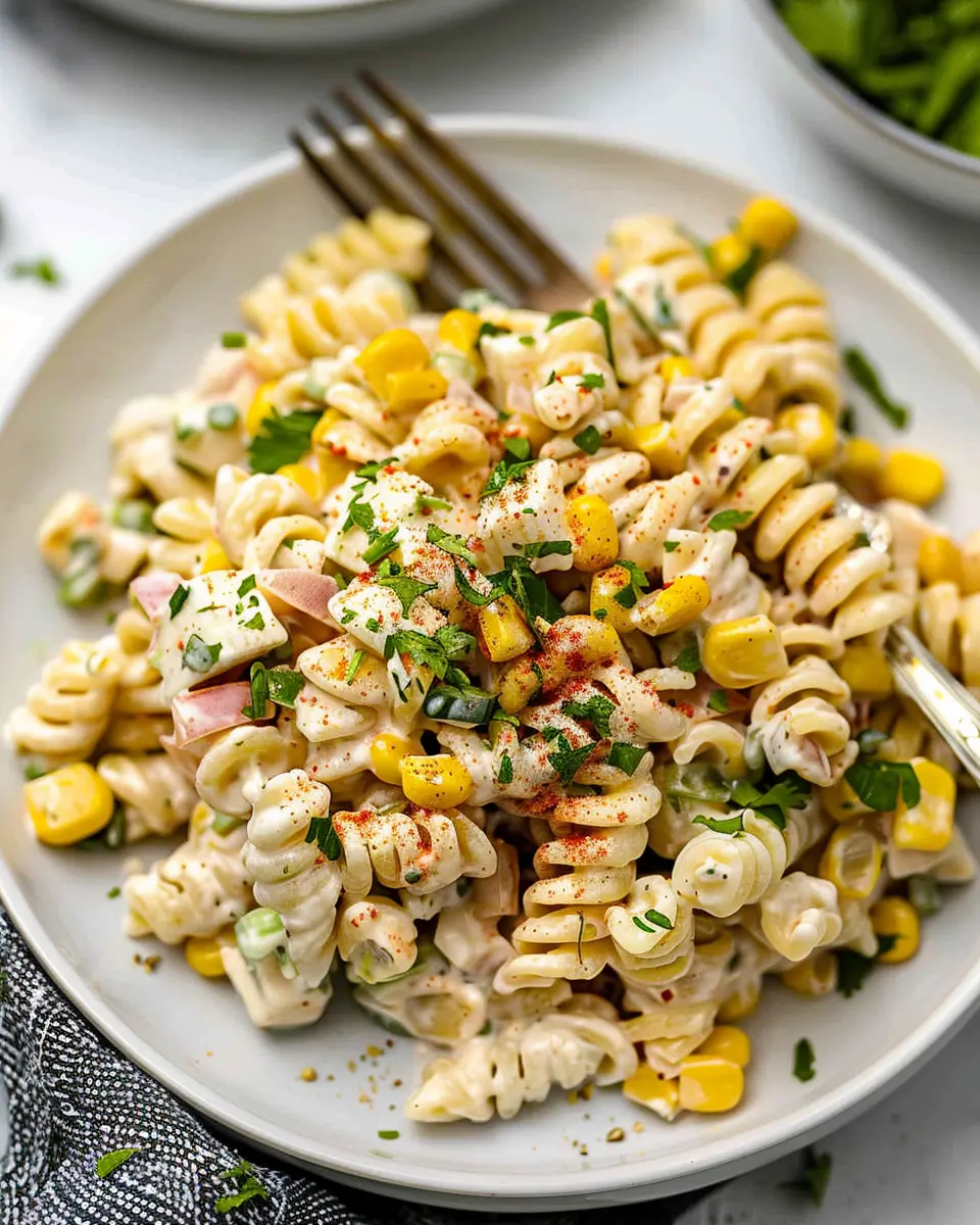 Creamy Street Corn Pasta Salad