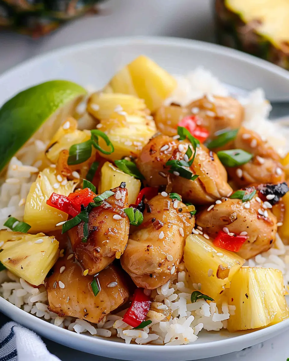 pineapple chicken and rice